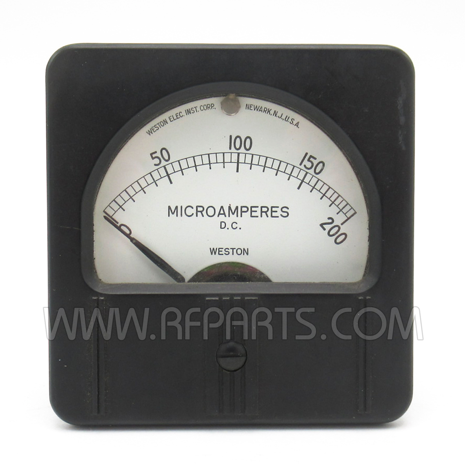 Model 1301 Weston 0 to 200 DC Microamperes Panel Meter, Used
