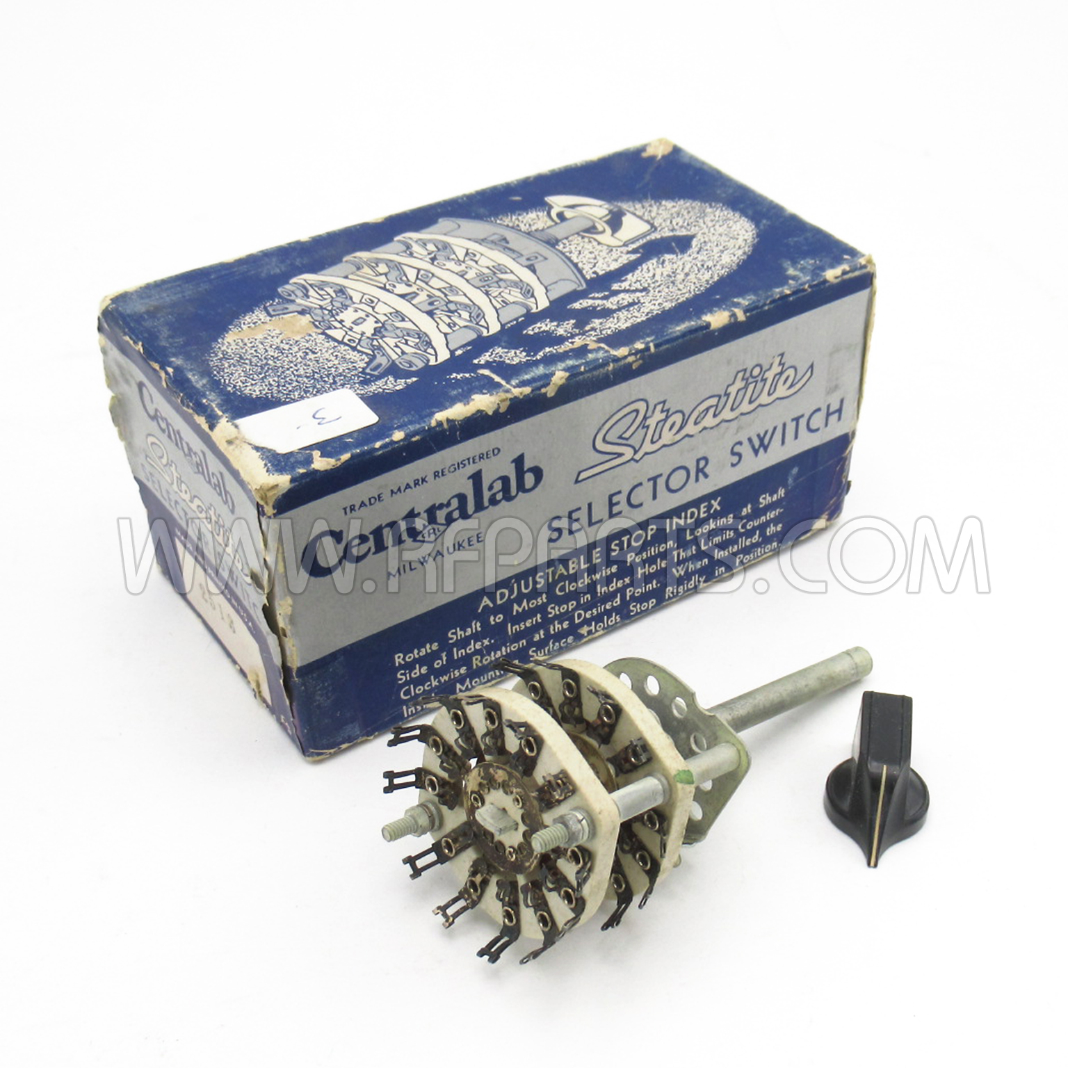 2513 Centralab Rotary Selector Switch 2 Pole 11 Position, New Old Stock ...