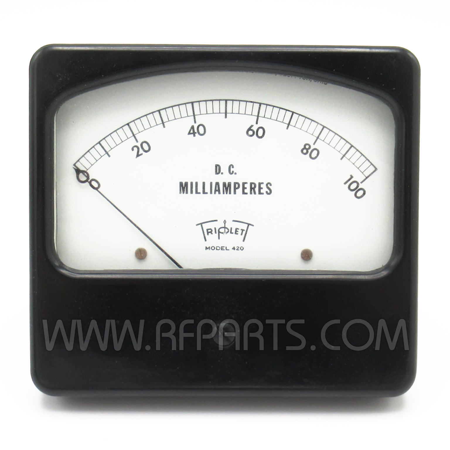 Model 420 Triplett DC 0-100 Milliamperes Panel Meter, New Old Stock