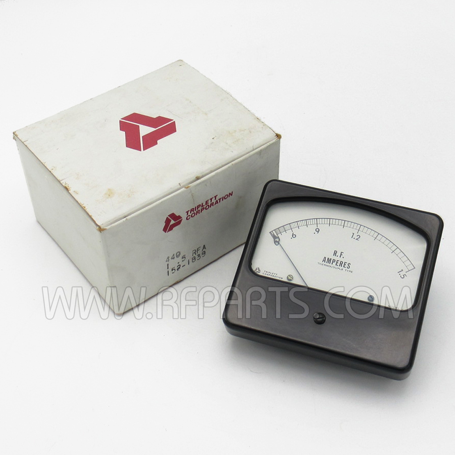 440 Triplett 0-1.5 R.F. Amperes Analog Panel Meter, New Old Stock, New ...