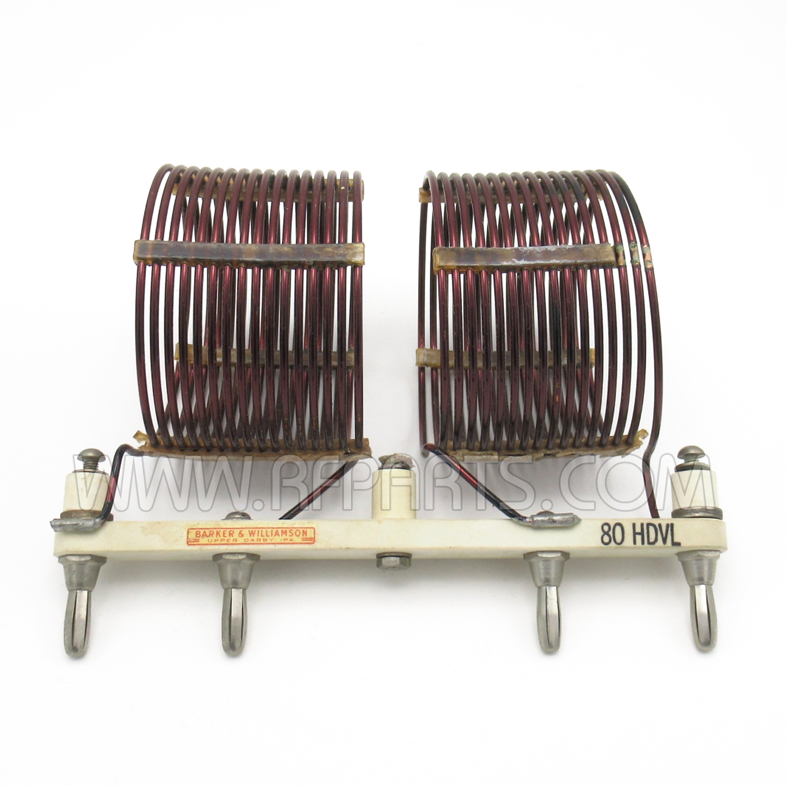 80HDVL, Barker & Williamson, Double, Coil, 20uH / 20uH, Used