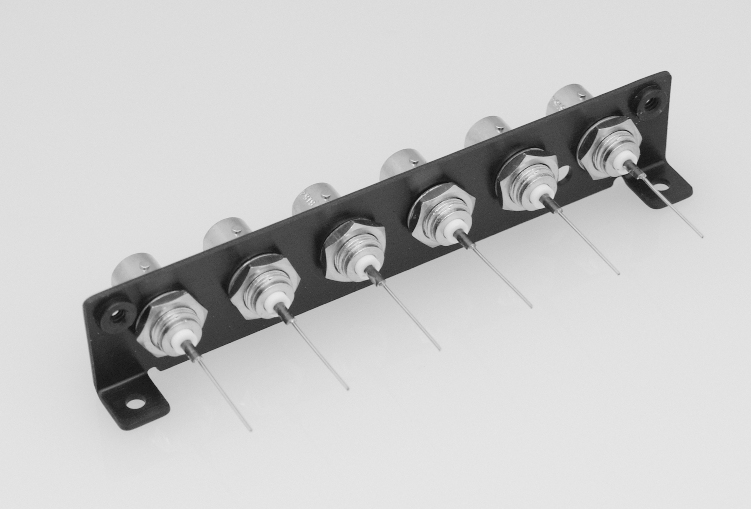 BNC-6, Mounting, Plate, with 6, BNC, Connectors