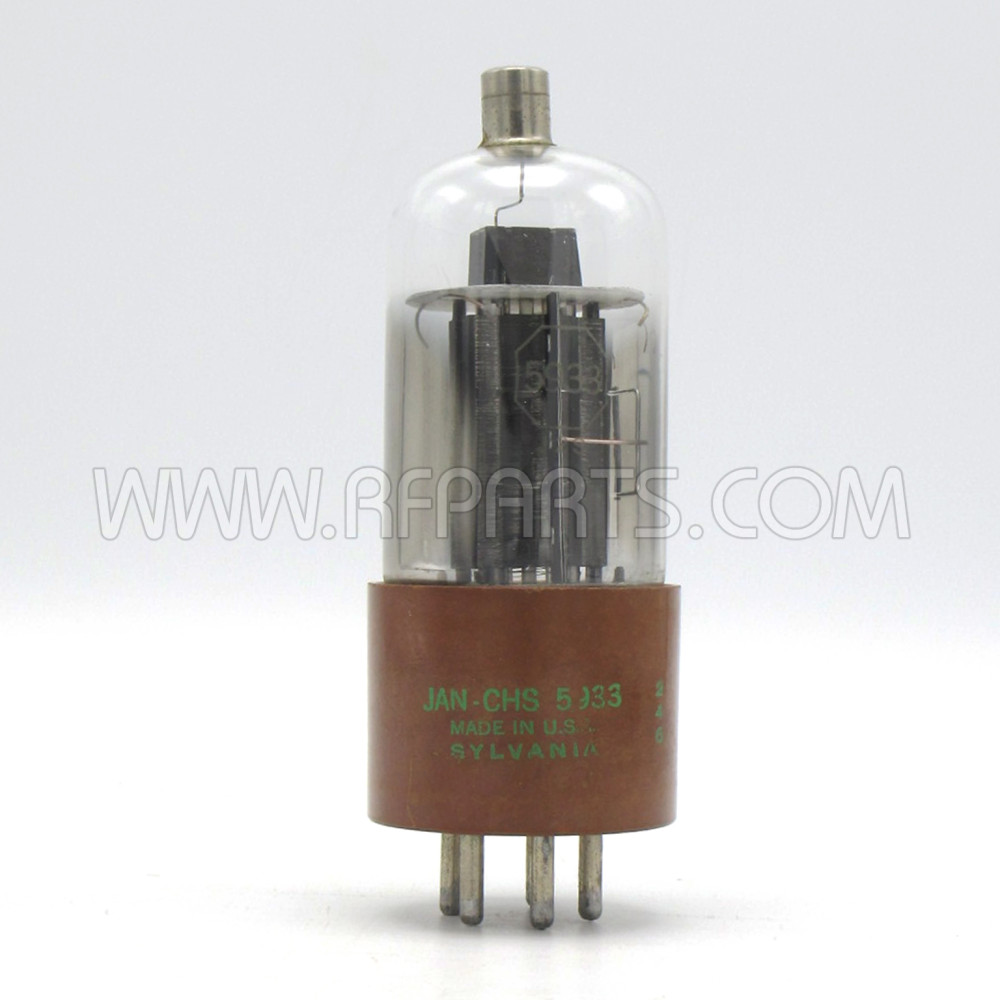 NEW10676 SYLVANIA 5933 (807W)（ブラックプレート、サイドゲッター、ブラウンベース）新品元箱入2本セット
