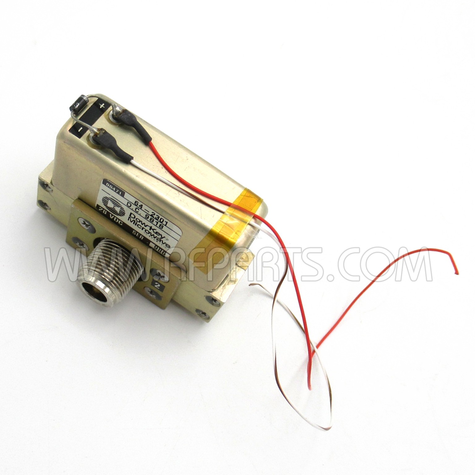 64-2301, Dow-Key, 28vdc, SPDT, Type-N, Transfer Failsafe, Relay