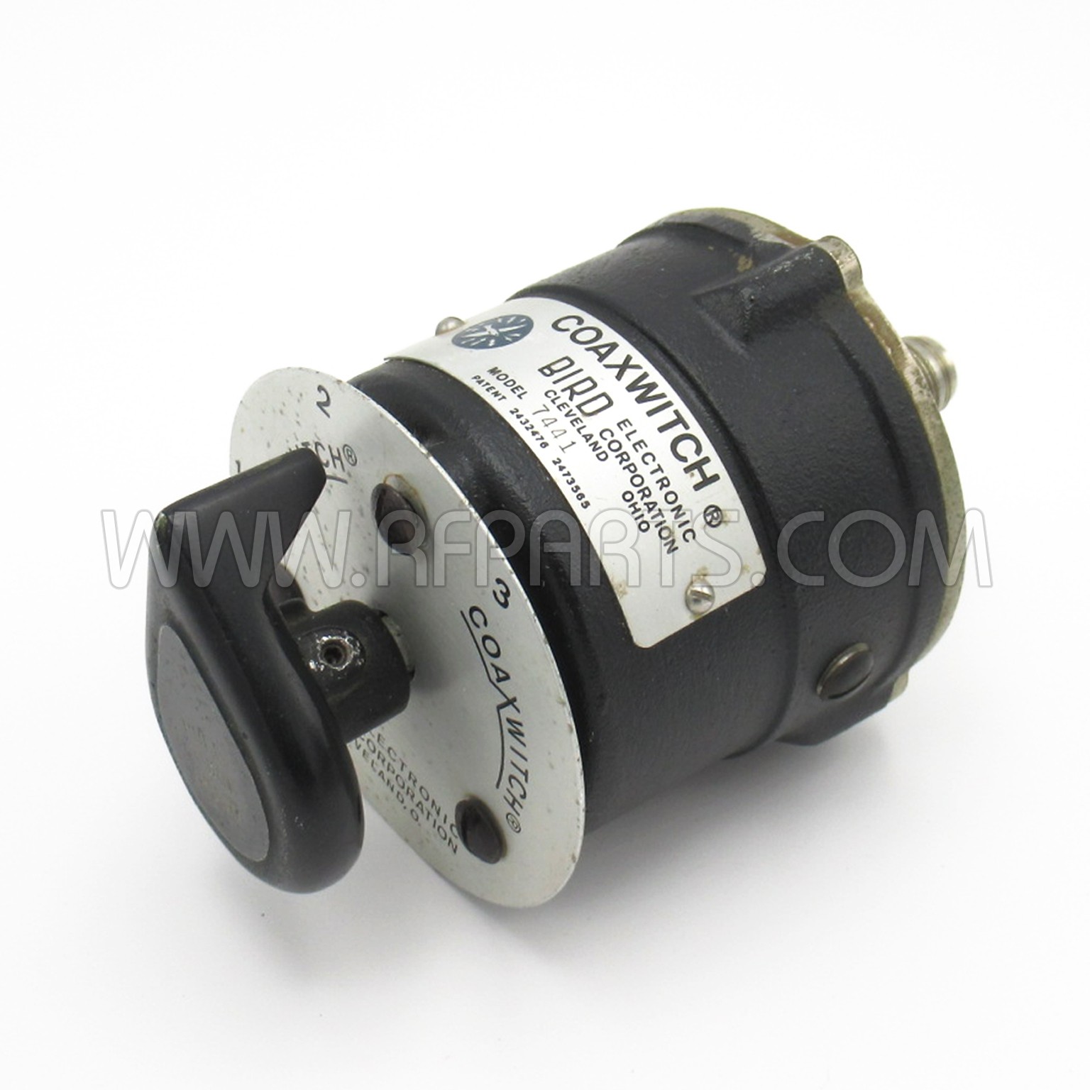 7441, Bird, 3 Position, Single Circuit, Selector Coaxial, Switch, (Pull)