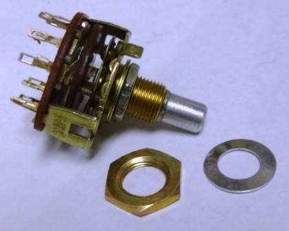 10YX025 Rotary Switch, 2 pole, 5 position - Rotary - Switches