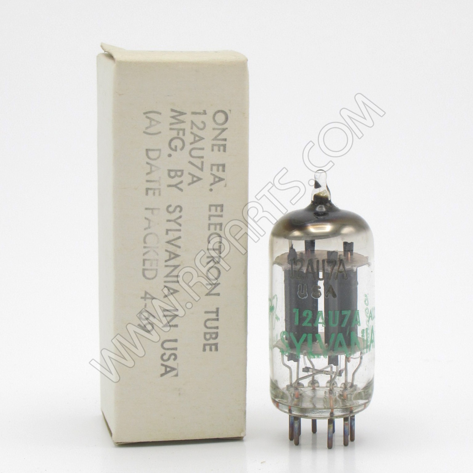12AU7A, Sylvania, Medium, Mu Twin, Triode, New Old Stock, New In Box