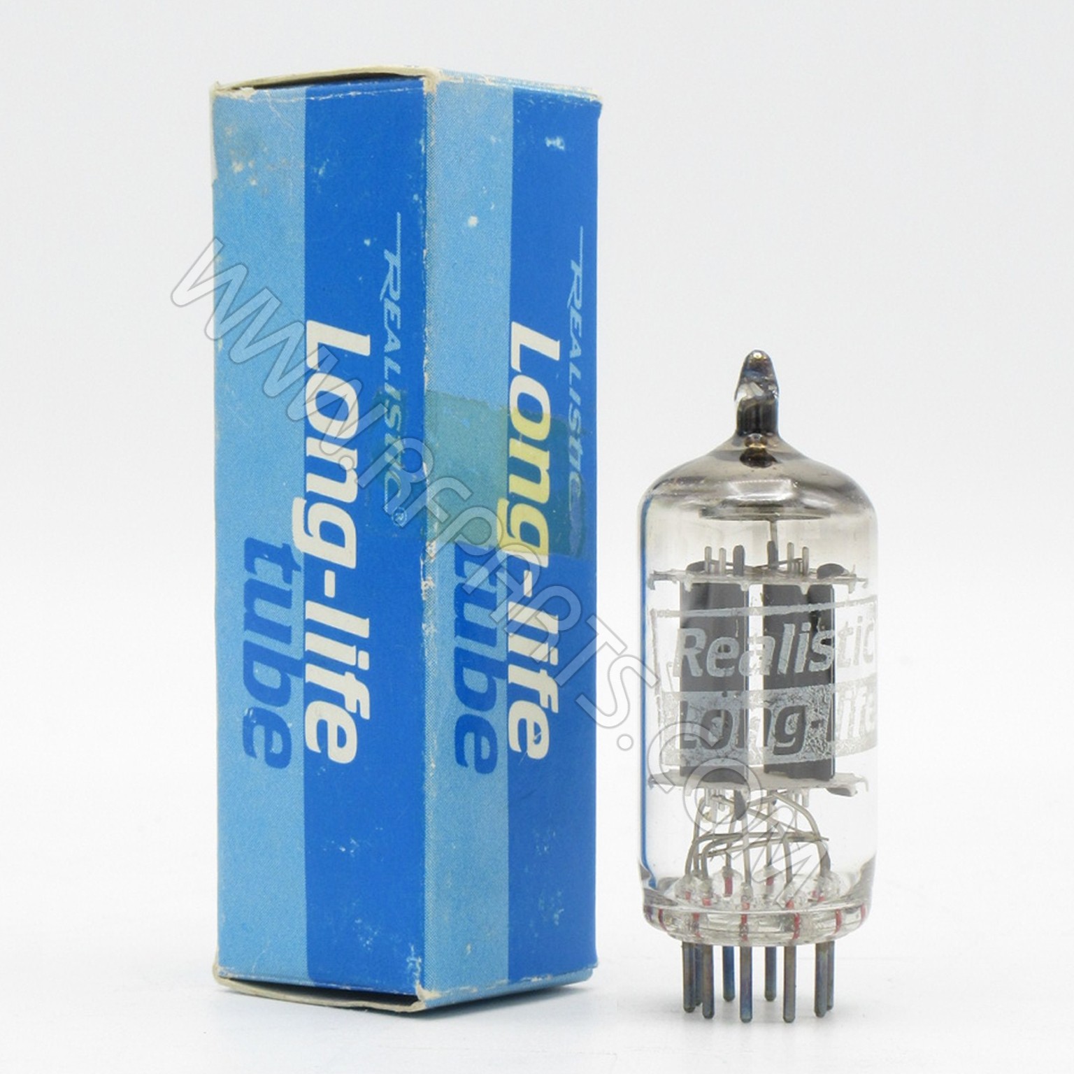 12AX7A Realistic Long-Life High Mu Twin Triode Grey Plate Audio Tube, New Old Stock