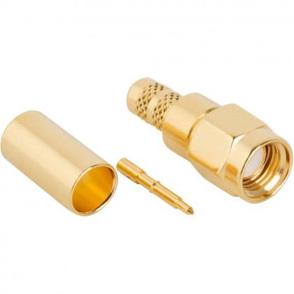 132234 SMA Male Crimp Connector, Straight, Hex Nut, Cable Group C2 ...