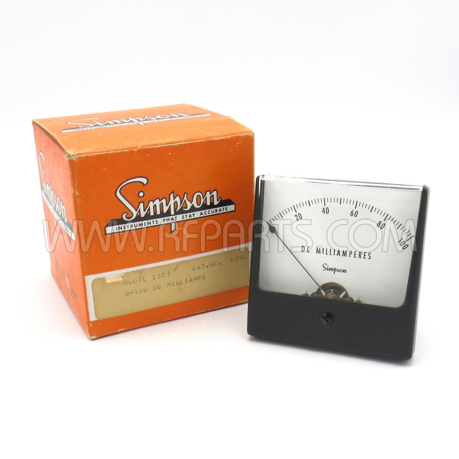 Model 1327, Simpson, 0-100 DC Milliamps, Meter, New Old Stock, New In Box