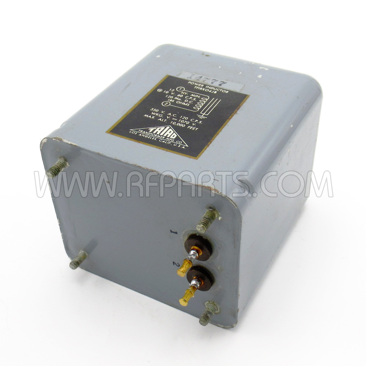 14777 Triad Power Inductor TFIRXO4JB 120Hz 350V, Used