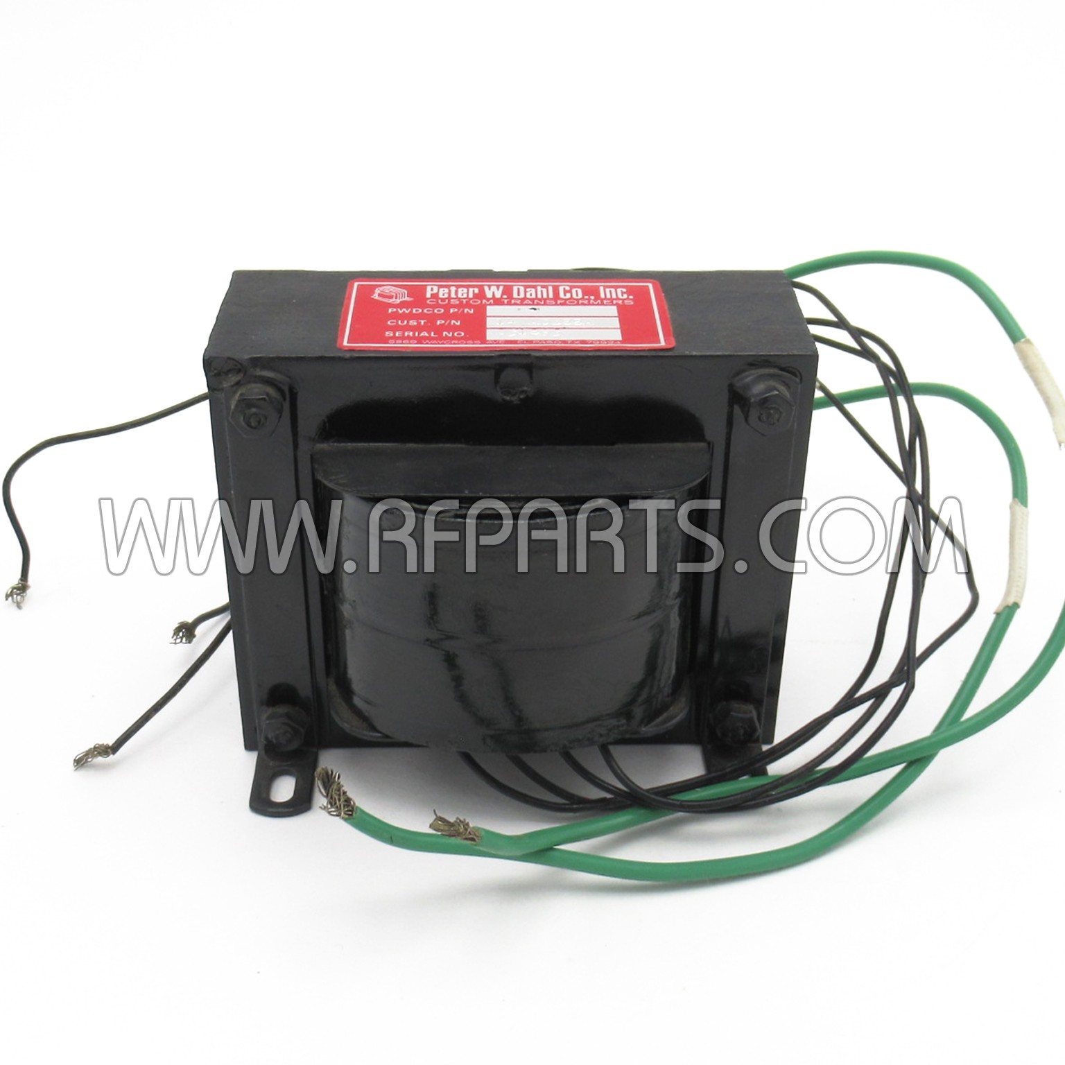 14VAC@22A Dahl Company Custom Transformer, Used