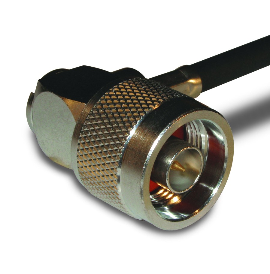 172177 Type-N Male Crimp Connector, Right Angle, Knurled Nut, Cable ...