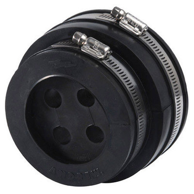 Standard 4" cable boot entry 4 hole insert & hardware 1/2 inch cable,