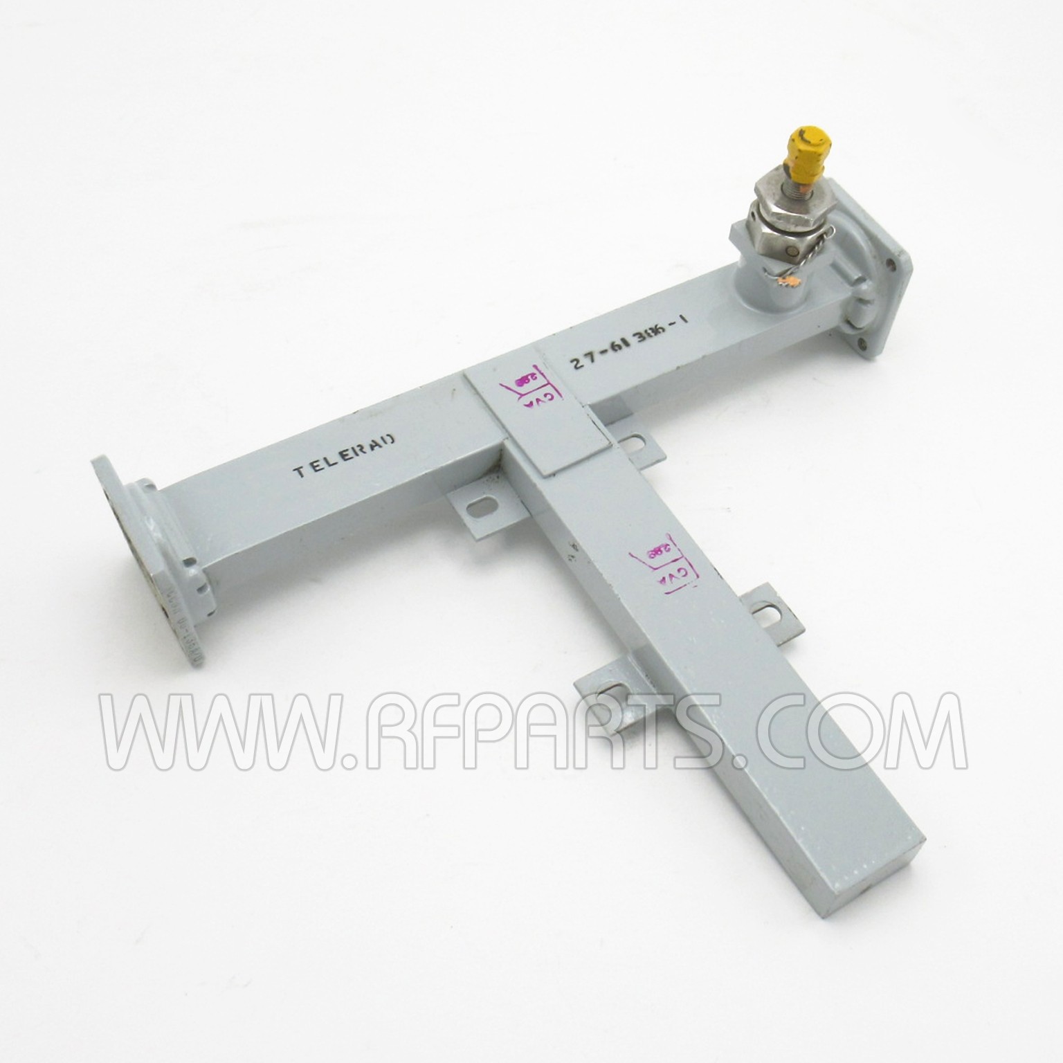 27-61386-1 Telerad WR90 Rigid Waveguide with Mounting Bracket, Used