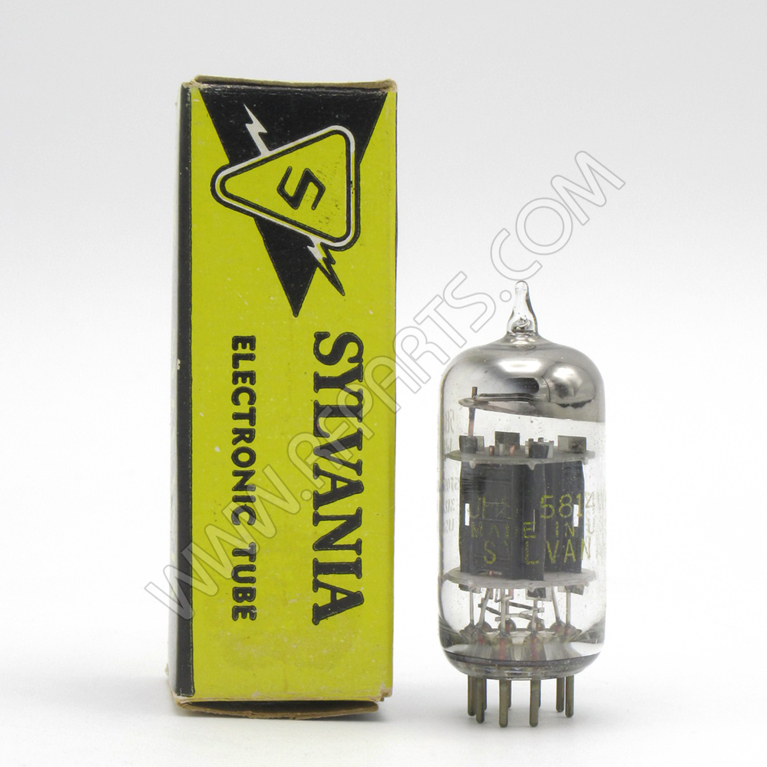 5814 Sylvania Medium-Mu Double Triode Tube. New old stock * No longer available for export. MFR ...