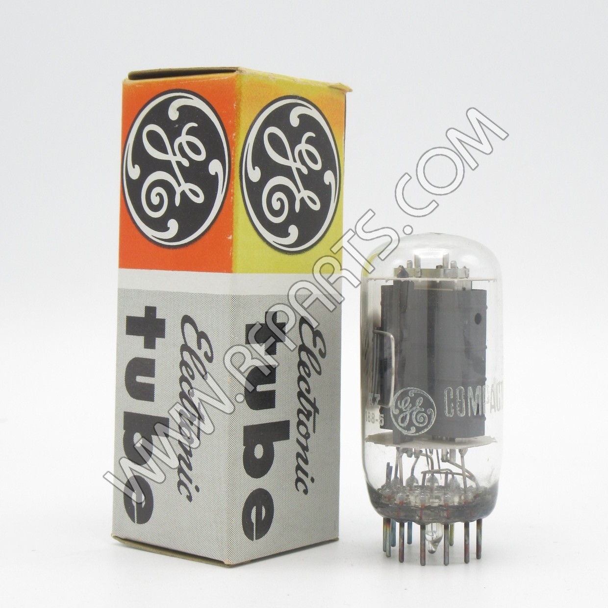 6GF5 Beam Power Amplifier Tube. Designed to be used as a horizontal deflection amplifier in TV ...