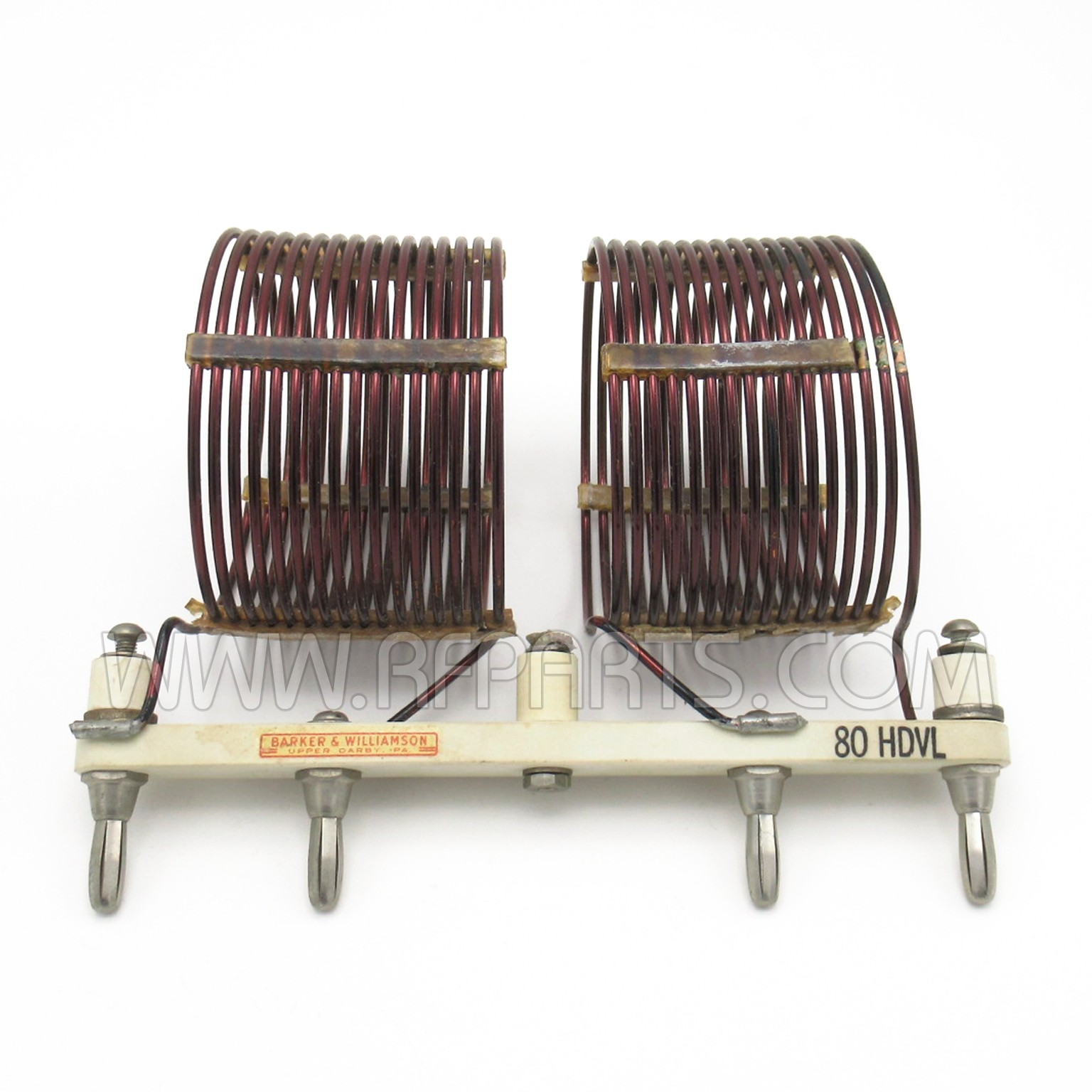 80HDVL, Barker & Williamson, Double, Coil, 20uH / 20uH, Used