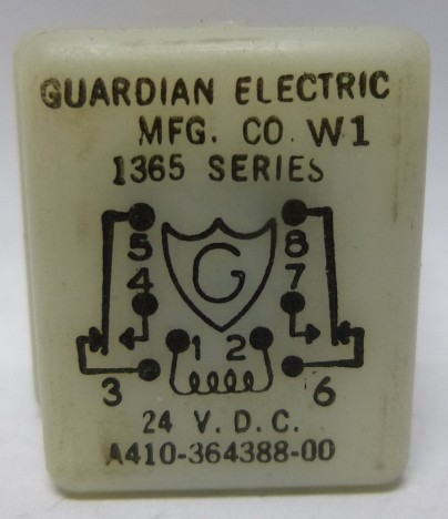 A410-364388-00 Relay, 1365 Series, 24vdc, Guardian