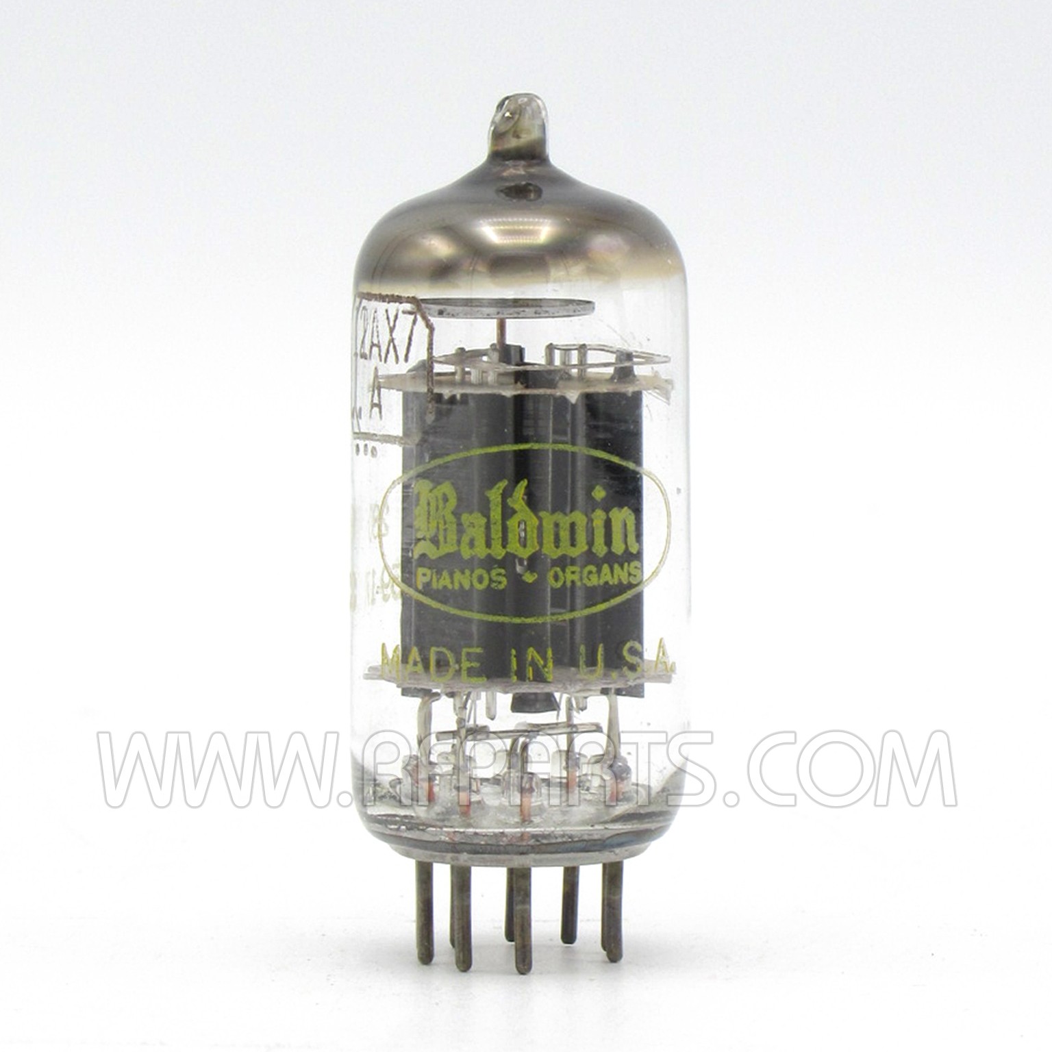12AX7A Baldwin High Mu Twin Triode Black Plate Audio Tube, New Old Stock