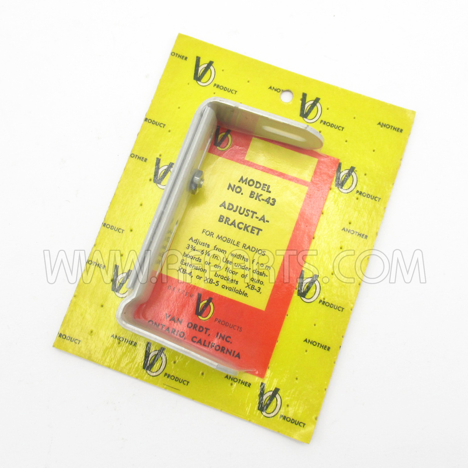 Model BK-43 Van Ordt Adjust-A-Bracket for Mobile Radios (NOS)