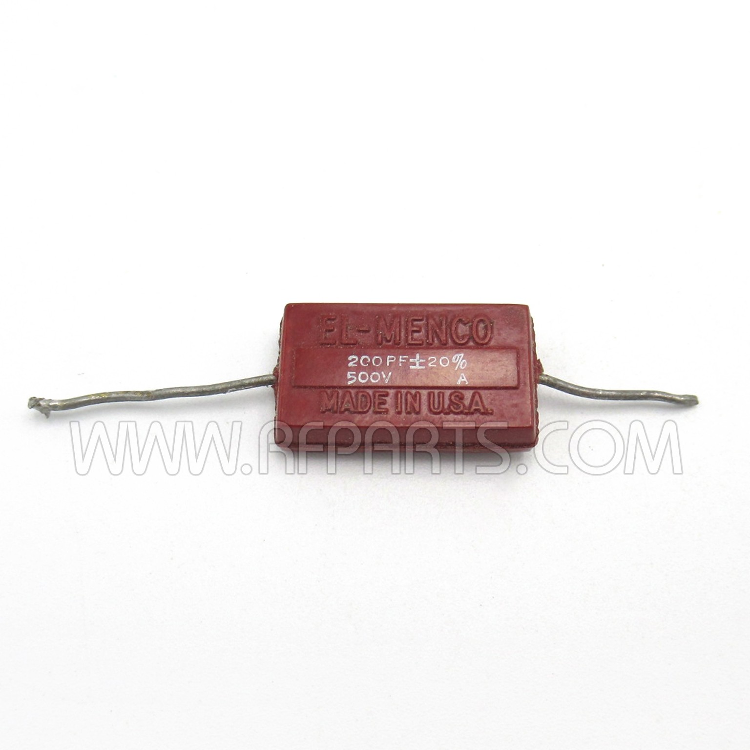 CM-20, El Menco, Molded, Mica, Capacitor, 200pf, 500v, 20%, Pack of 3, Used