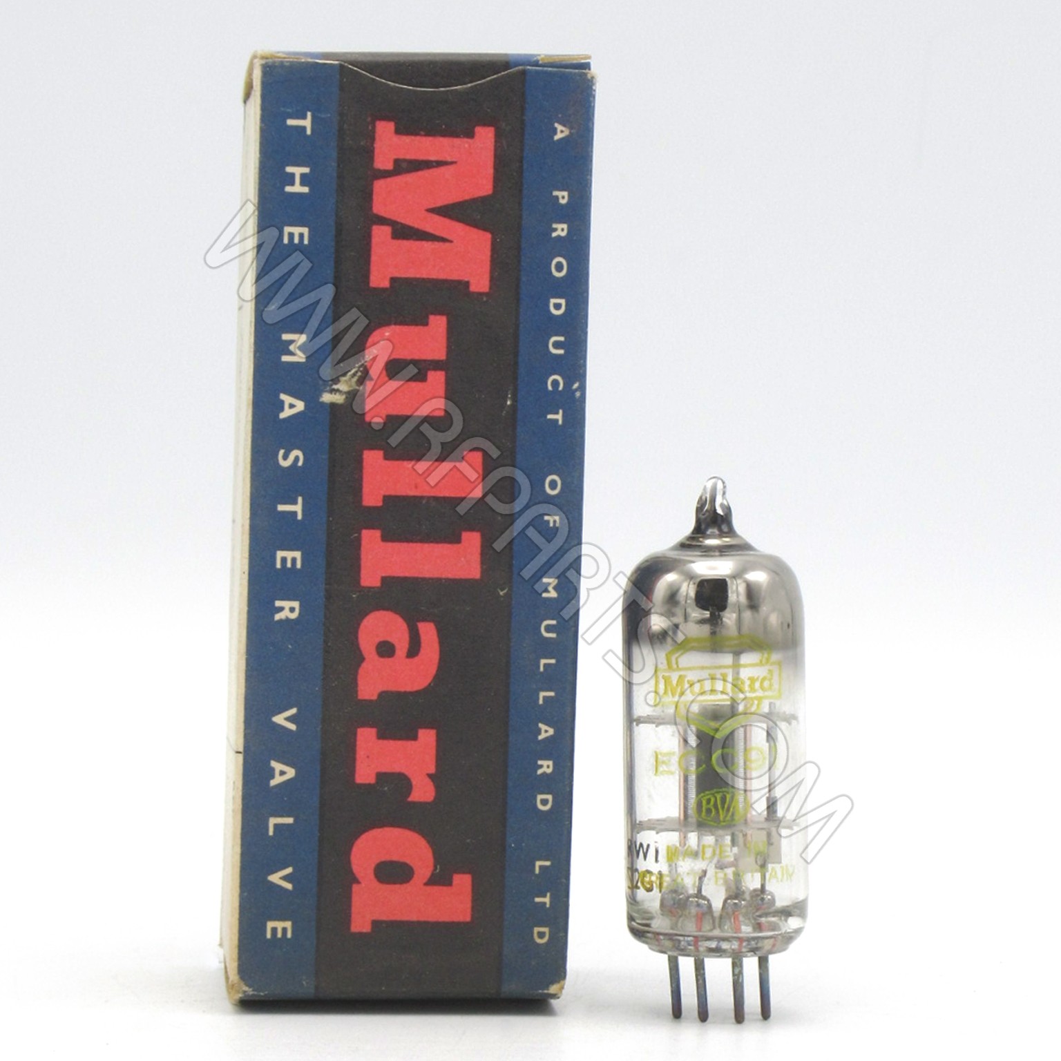 ECC91, Mullard, Miniature, VHF, Double Triode, New Old Stock, New In Box