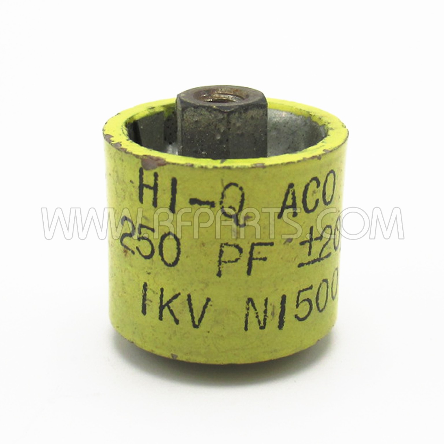 ACO, Hi-Q, Doorknob, Capacitor, 250pf, 1kv, 20%, Used