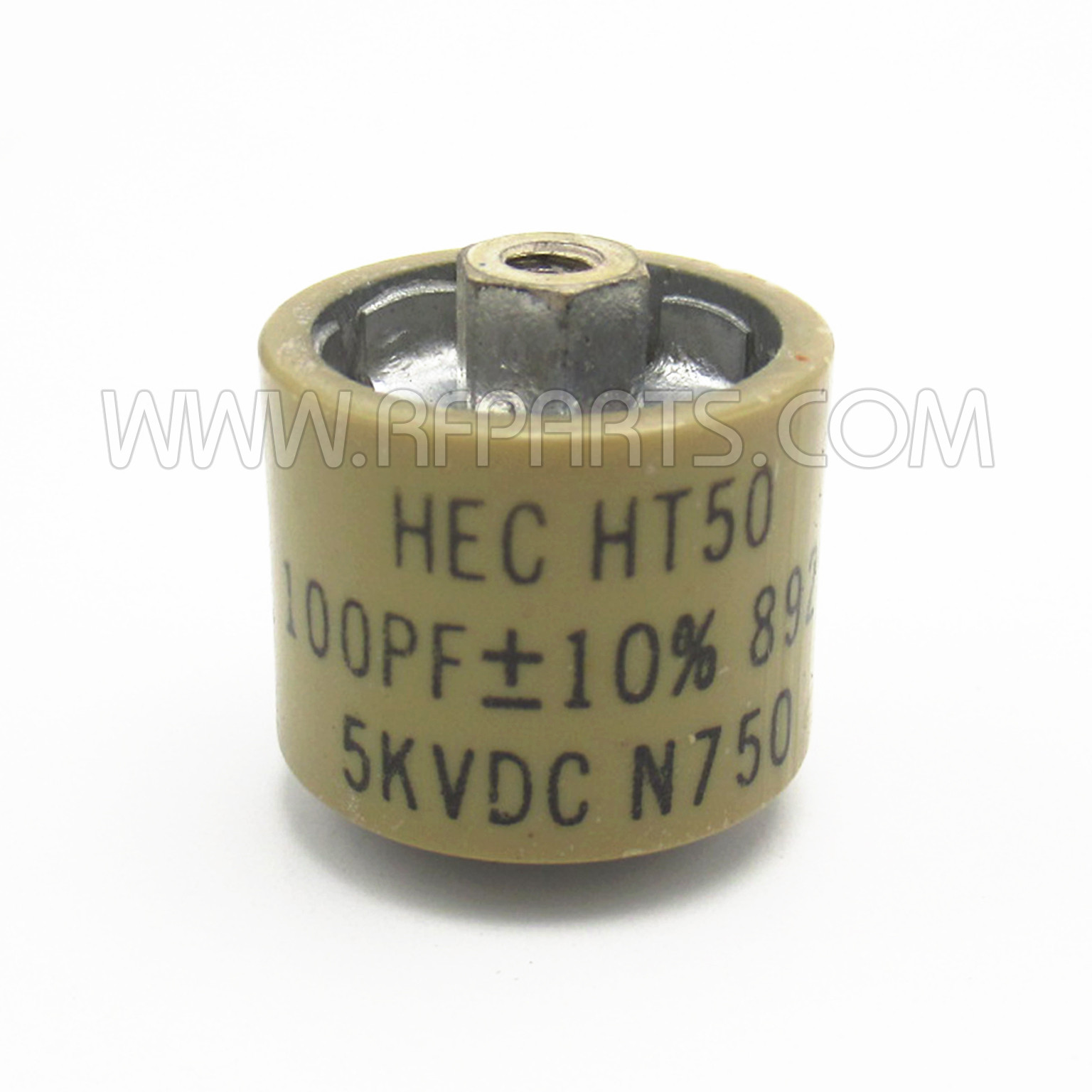 580050-7P Doorknob Capacitor, 50pf 7.5kv 10% Clean pullout