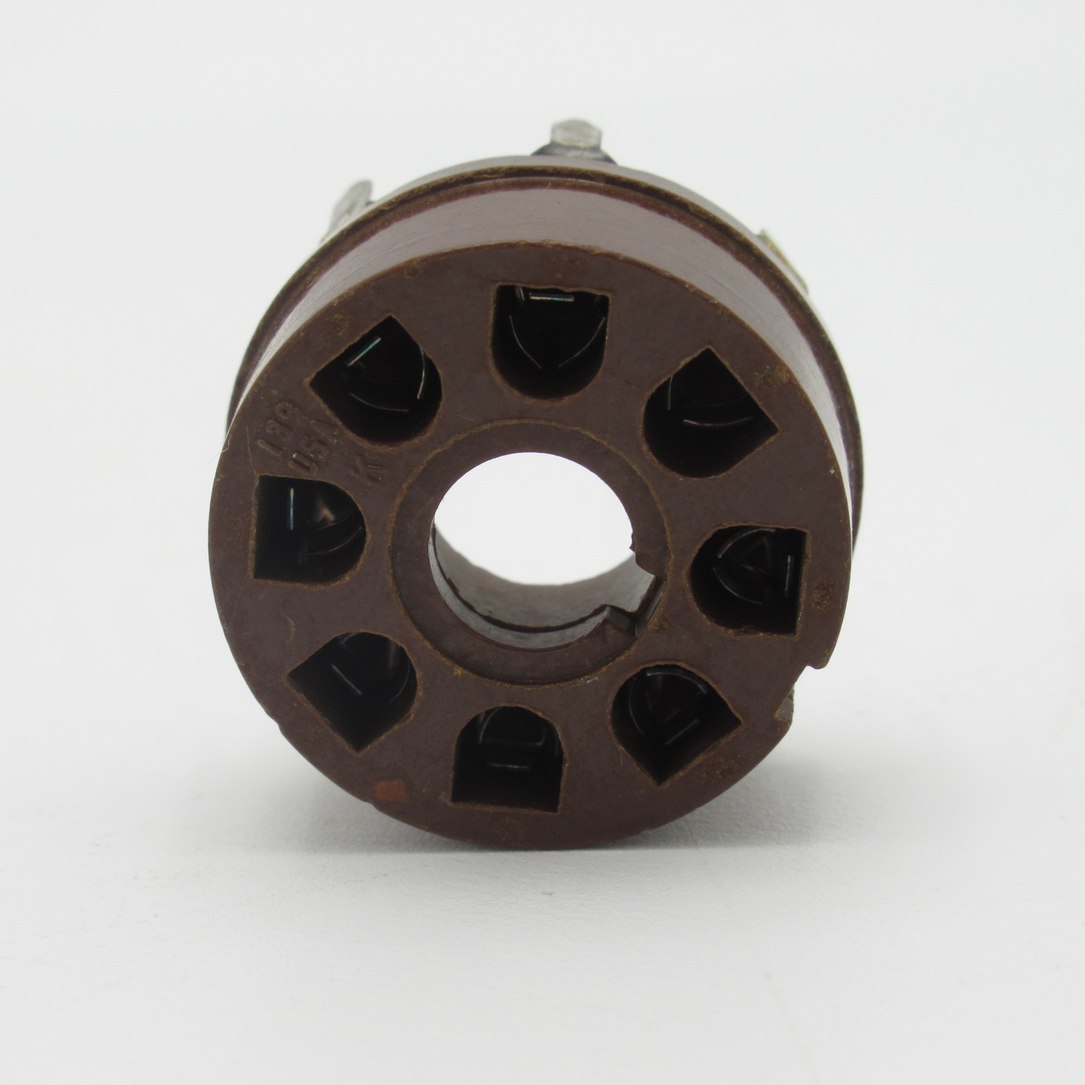 SK8PCB-PL 8 Pin Tube Socket, Phenolic, PCB Mount, Made in USA