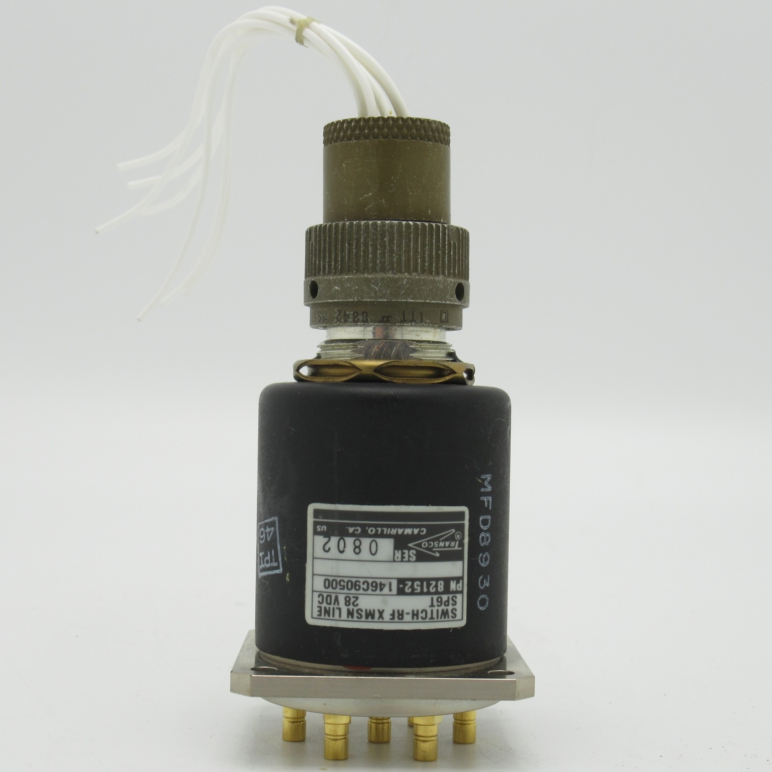 82152-146C90500 Transco Coax Relay, SP6T, 28vdc MMCX. Used Excellent ...