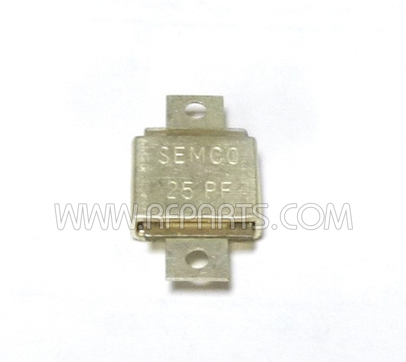 J101-25DB Metal Cased Mica Capacitor, 25pf, 350v, 2 solder tabs with ...