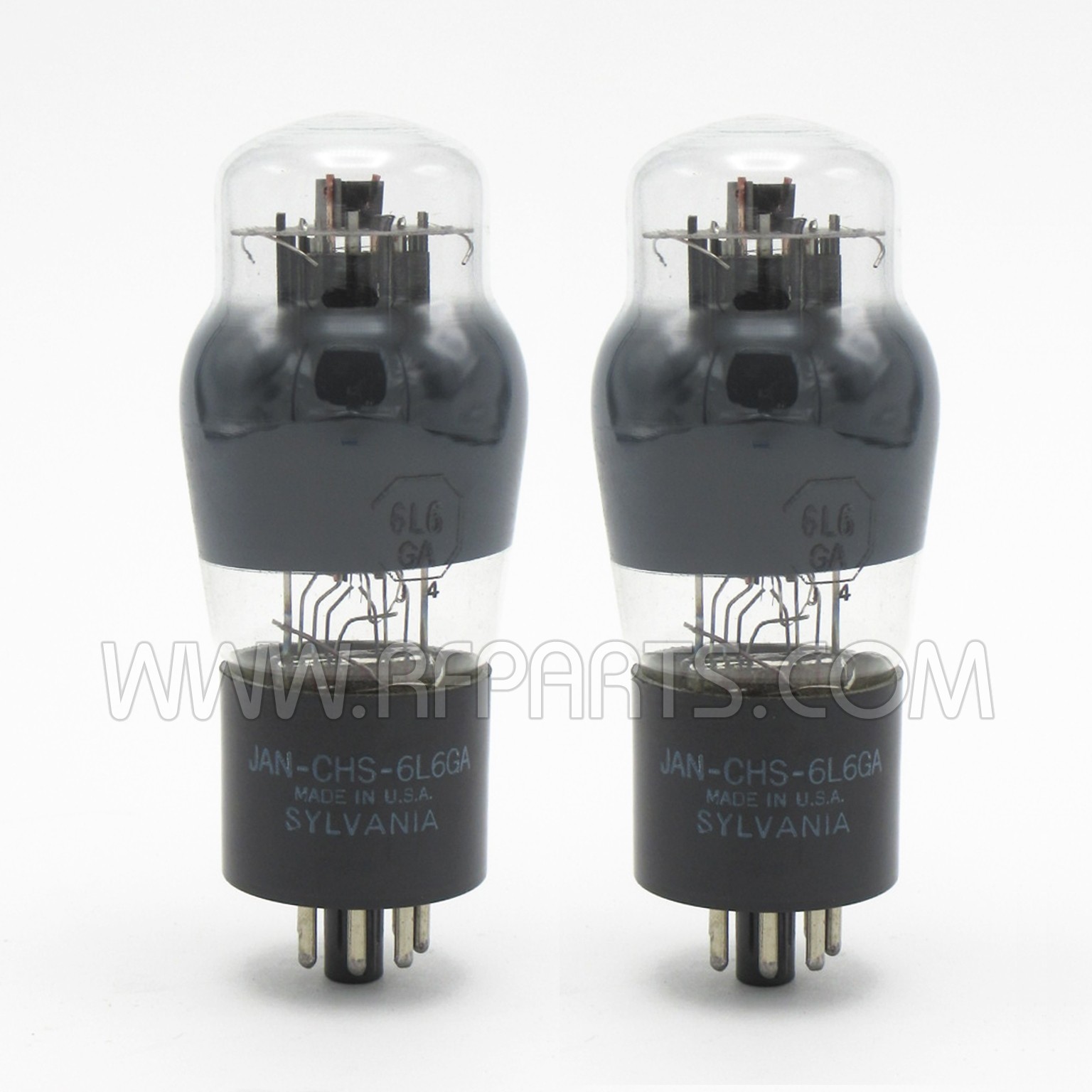 JAN-CHS-6L6GA, Sylvania, Black Plate, Beam Power Amplifier Tube ...