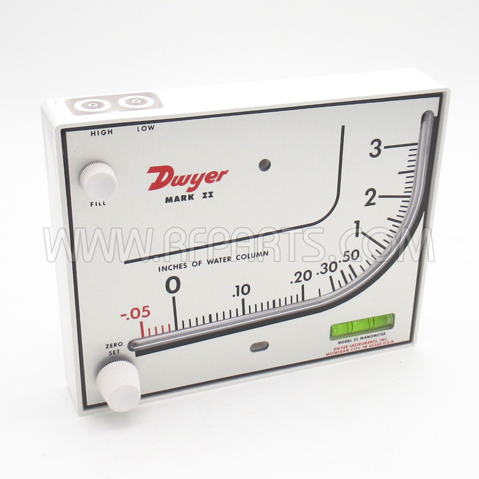 Dwyer Mark II Model 25 Molded Plastic Air Velocity Meter, New Old Stock, New In Box