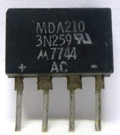 MDA210 Motorola Single-Phase Full-Wave Bridge Rectifier MDA210 / 3N259 ...