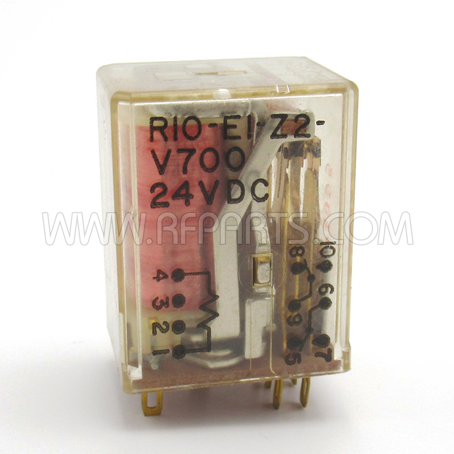 R10-E1-Z2-V700 Potter & Brumfield Enclosed Relay DPDT 24V DC 2A, New ...