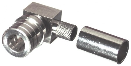 RQA-5010-X RF Industries Right Angle QMA Male Crimp Connector for Cable ...