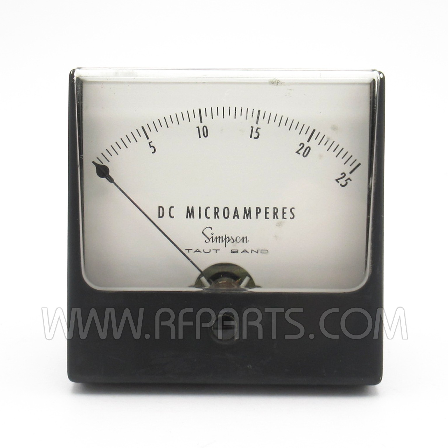 SK525-457-3, Simpson, Taut Band, Panel Meter, 0-25 Microamperes, Used