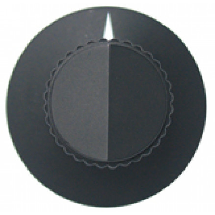 KNOB2G Tuning knob, black w/skirt - Skirt - Knobs