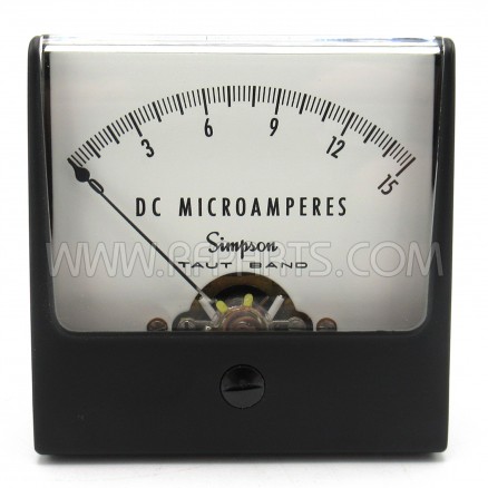 Model 1227 Simpson 0-15 DC Microamperes Meter, New Old Stock, New In Box