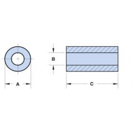 2643540002 Ferrite Core, 43 Material, 43 Round Cable Core, 25-300 MHZ ...