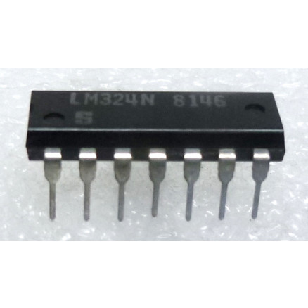 LM324N 14-Pin Plastic Dual In-Line Package (DIP), Low power quad op amp