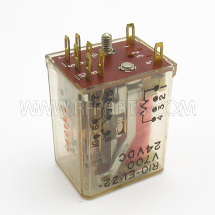 R10-E1-Z2-V700 Potter & Brumfield Enclosed Relay DPDT 24V DC 2A, New ...